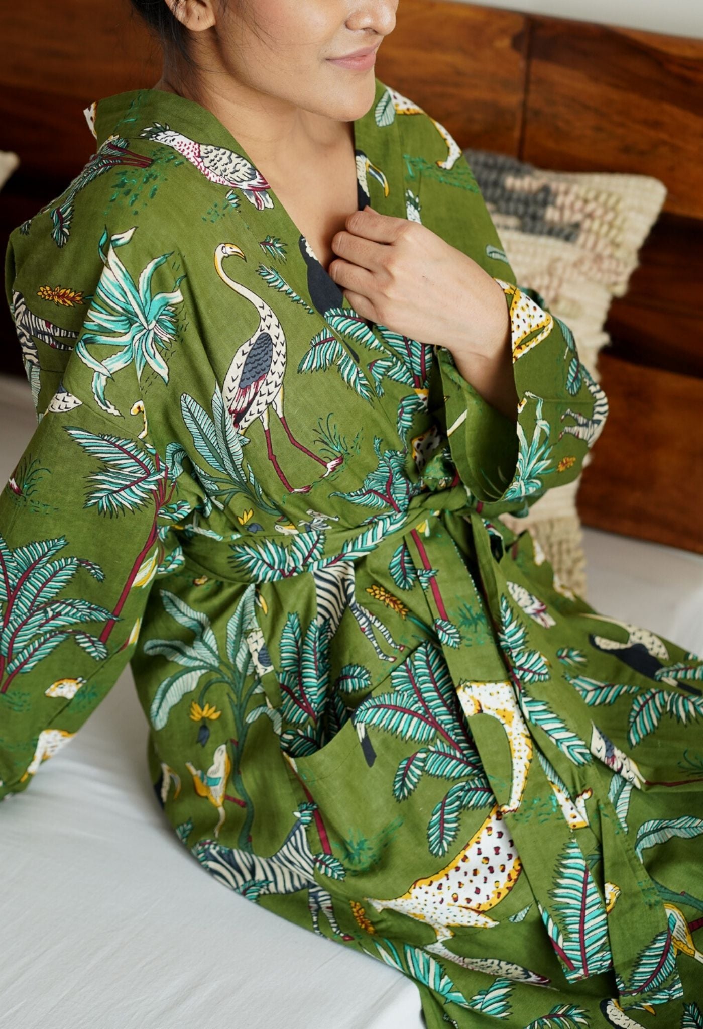 Jungle Joy Green Robe – The Quince Life